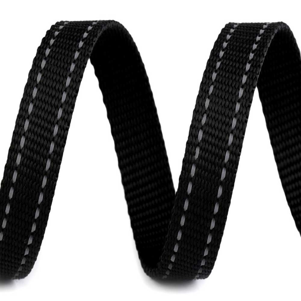 Gurtband Polyester mit reflektierender Durchsteppung | Polyester ...